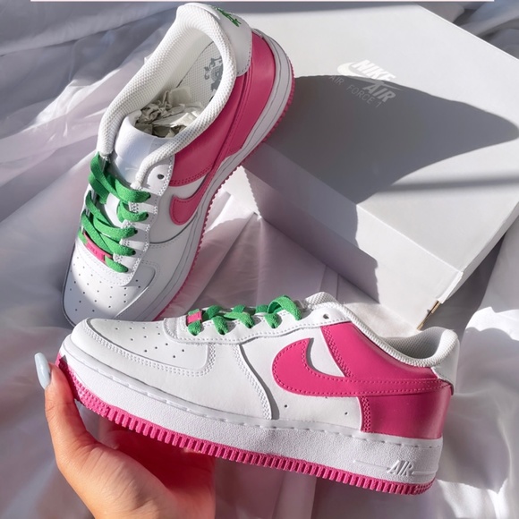 Nike | Shoes | Nike Air Force Aka Watermelon Custom | Poshmark